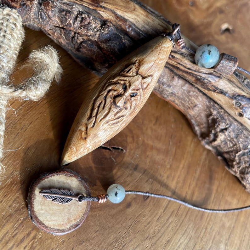 Handmade Oak Wood Pendulum, Handcrafted With a Knife, Woodspirit ...