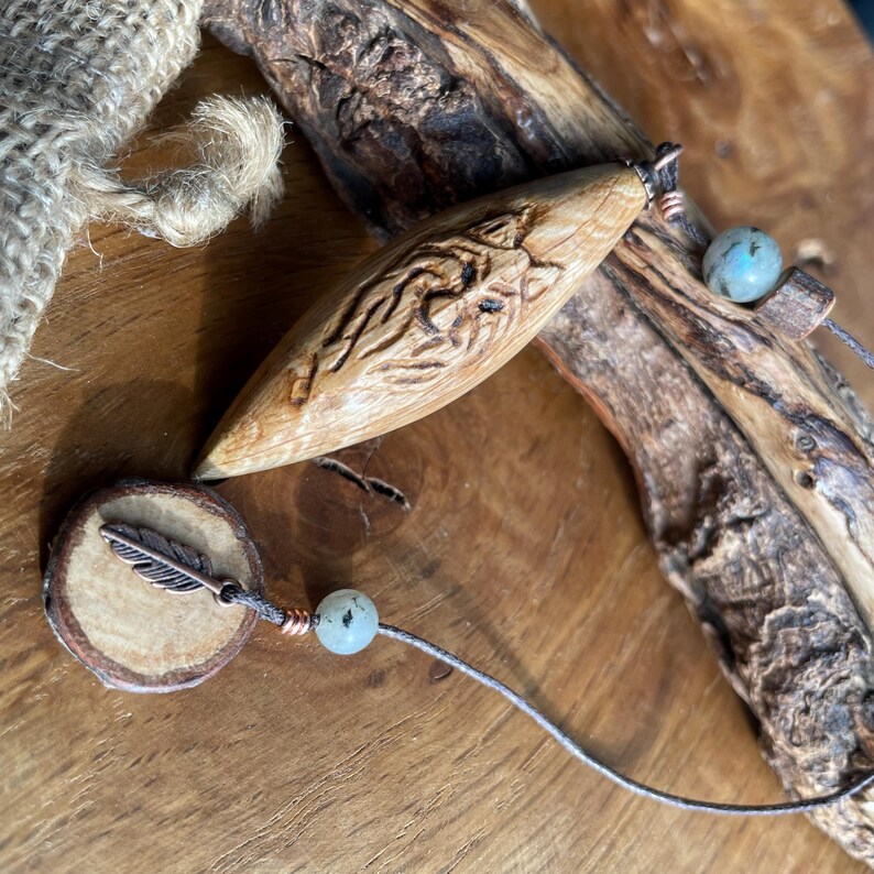 Handmade Oak Wood Pendulum, Handcrafted With a Knife, Woodspirit ...