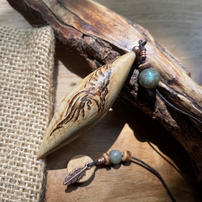 Handmade Oak Wood Pendulum, Hand-carved With a Knife, Woodspirit ...