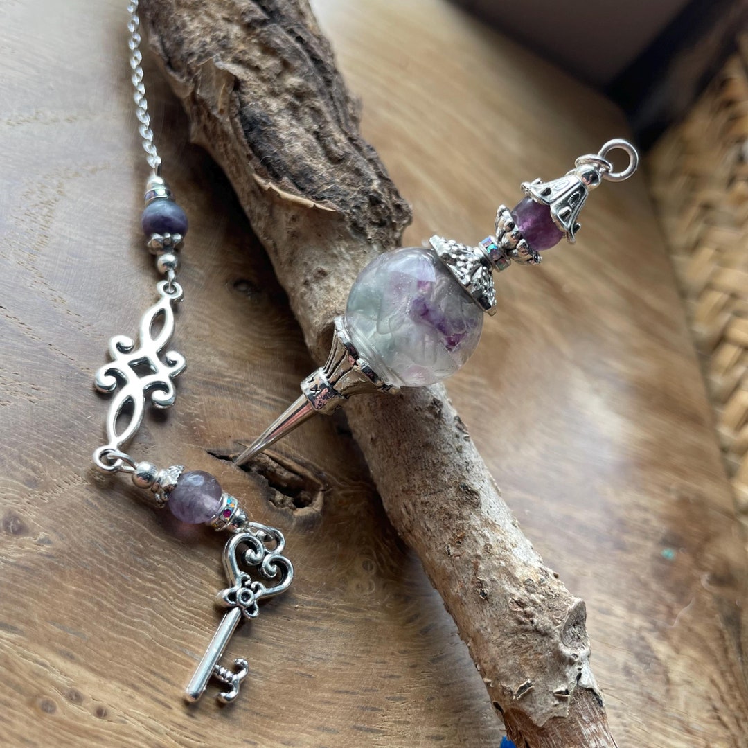 Fluorite Divinatory Pendulum, Handmade Pendulum, Sephoroton Pendulum ...