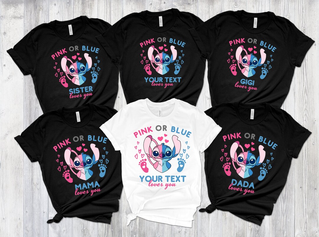 Stitch and Angel Gender Reveal Shirt , Team Stitch and Team Angel ...