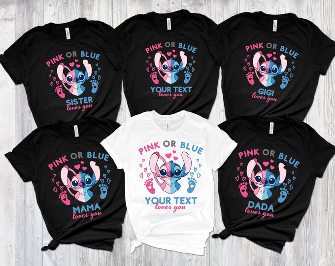 Stitch and Angel Gender Reveal Shirt , Team Stitch and Team Angel ...