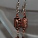 Solid Copper Beads, Swarovski Crystals and Sterling Silver Lever Back ...