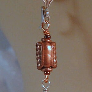 Solid Copper Beads, Swarovski Crystals and Sterling Silver Lever Back ...