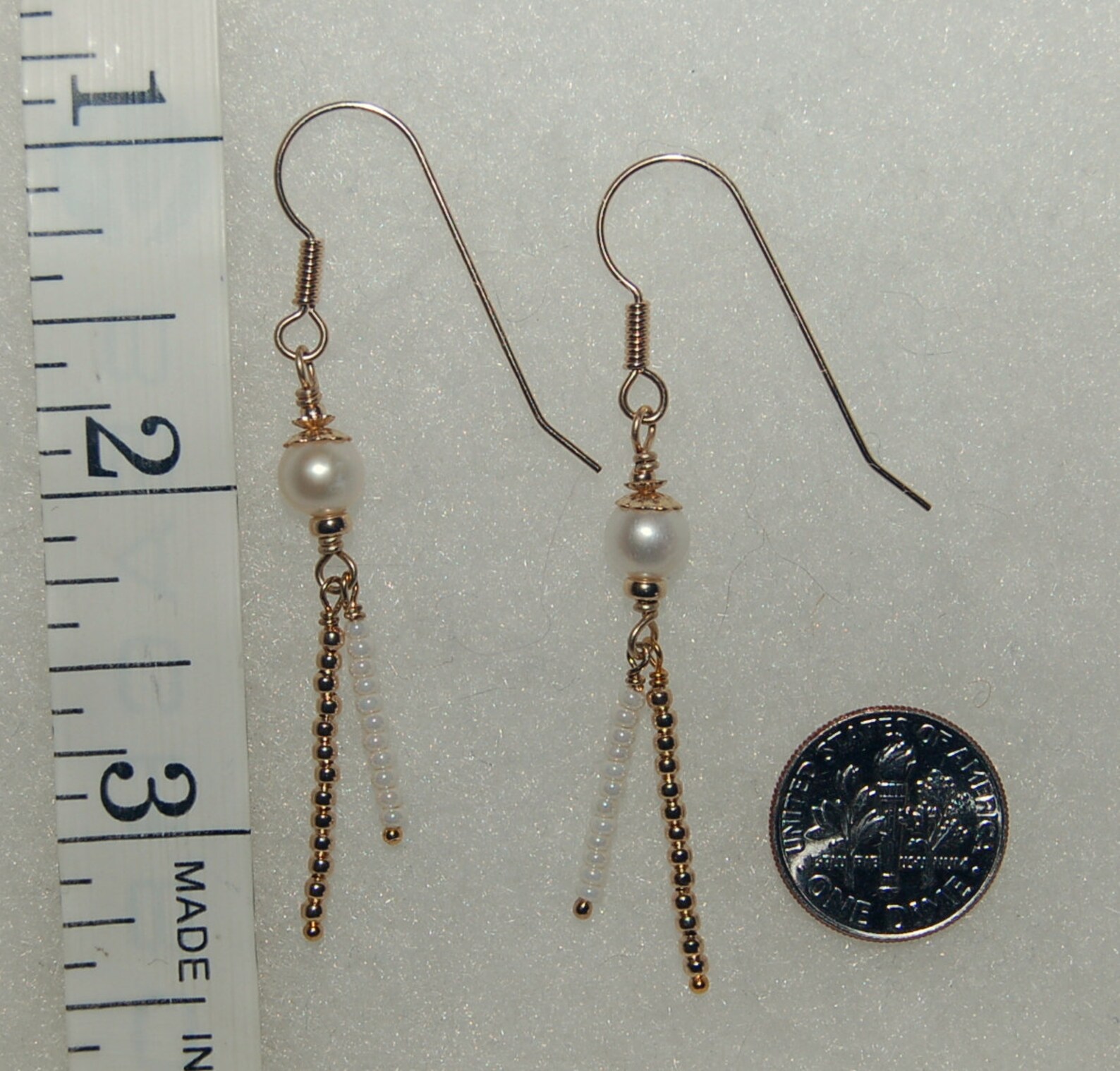 Creamy White Fresh Water Pearls Lab Grown Seed Pearls and 14k - Etsy