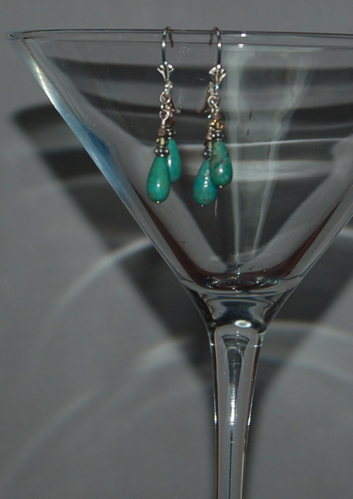 Stabilized Turquoise Gemstone Drops and Bali Sterling Silver - Etsy