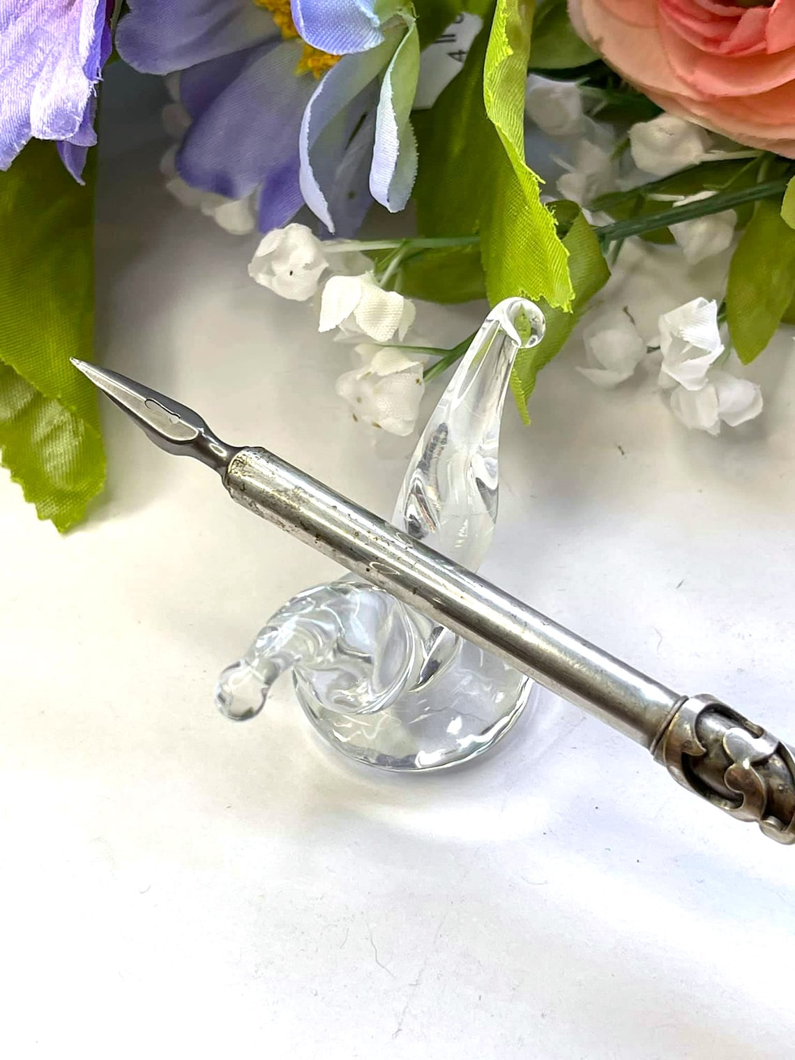 Vintage Artisan Crafted Italian Murano Glass Pen Stand - Etsy UK