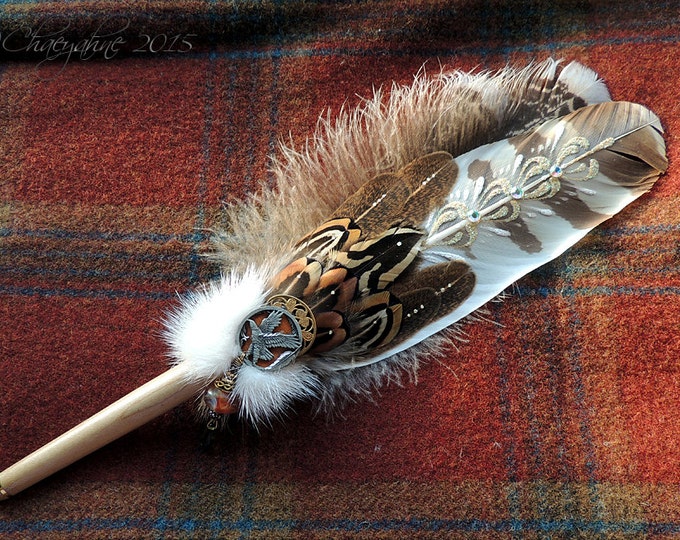 The VISIONARY Hawk Spirit Prayer Feather Smudge Fan - Etsy