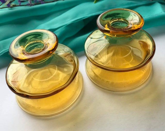 Vintage Dansk Amber Glass Inkwell Ink Pot Made in France - Etsy