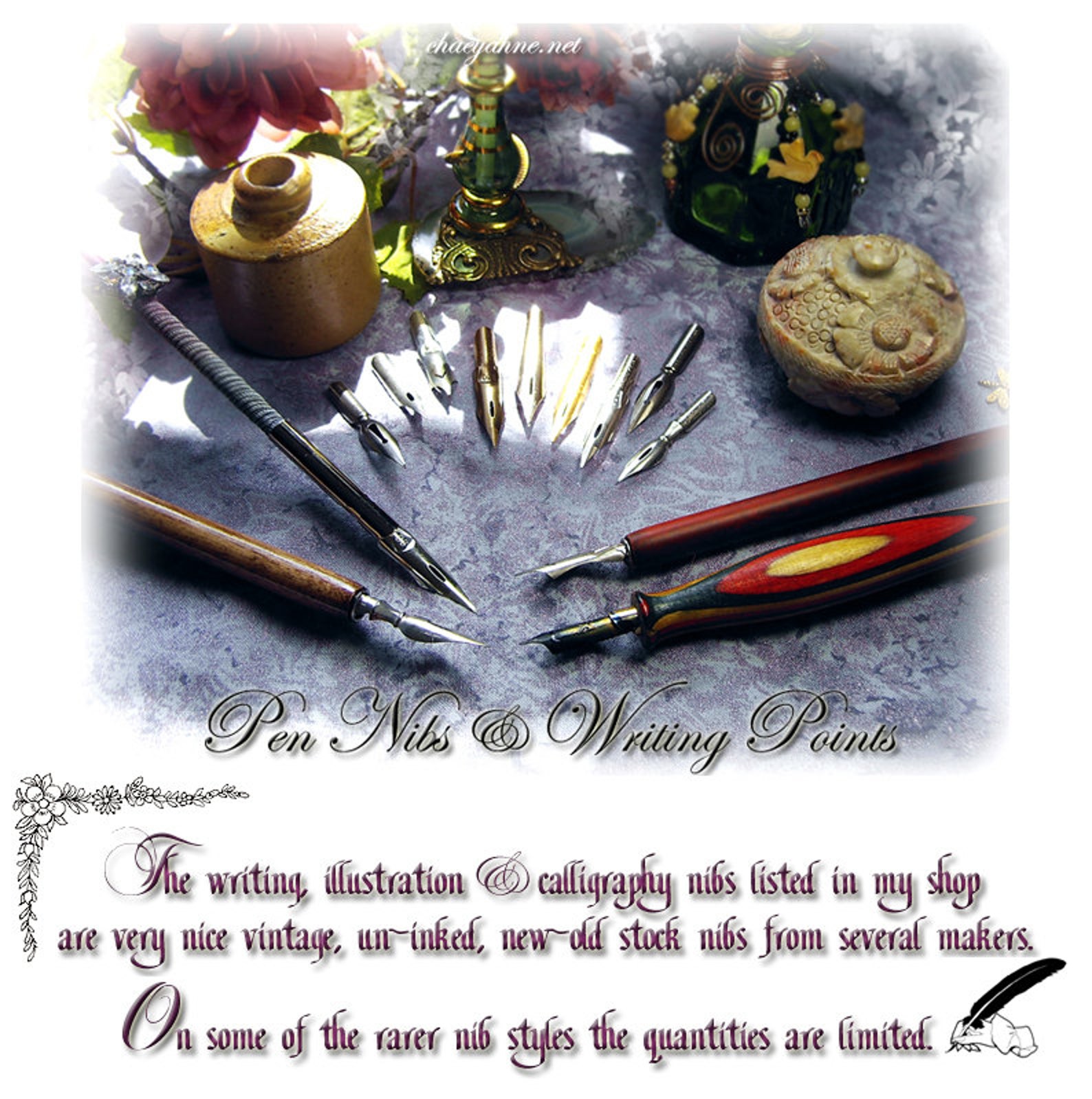 Hinks Wells and Co 2040 Writing Point NIB Dip & Feather - Etsy