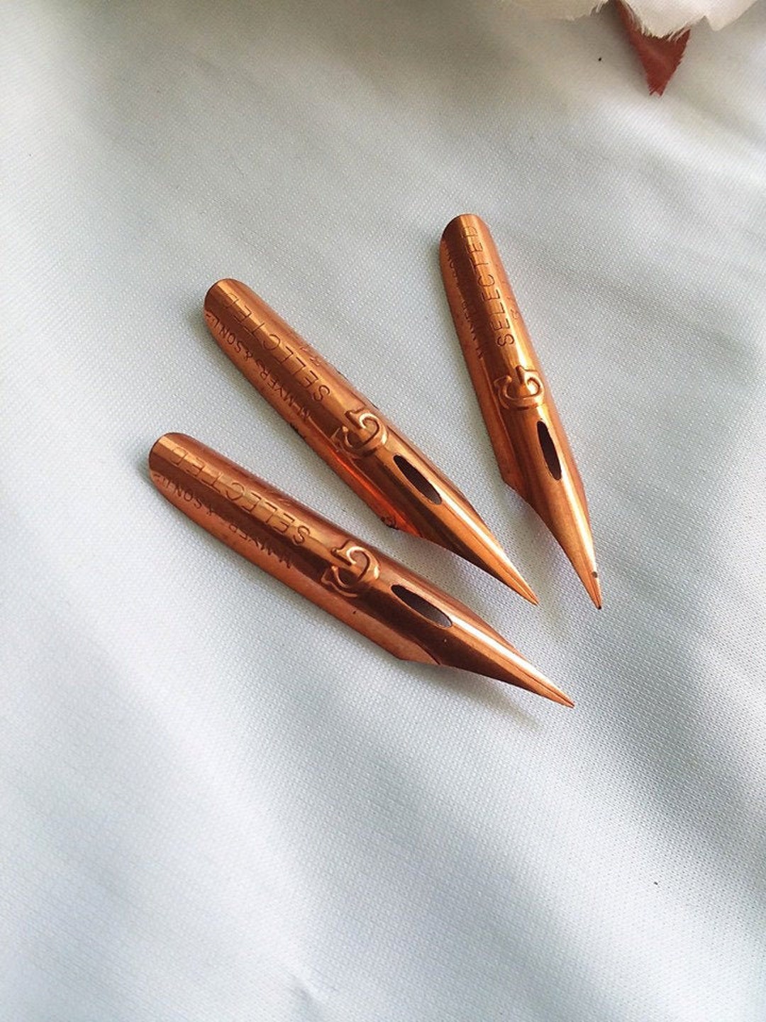 GM Meyers & Son Ltd COPPERED Steel Pen #3447 Writing Point NIB - Dip ...