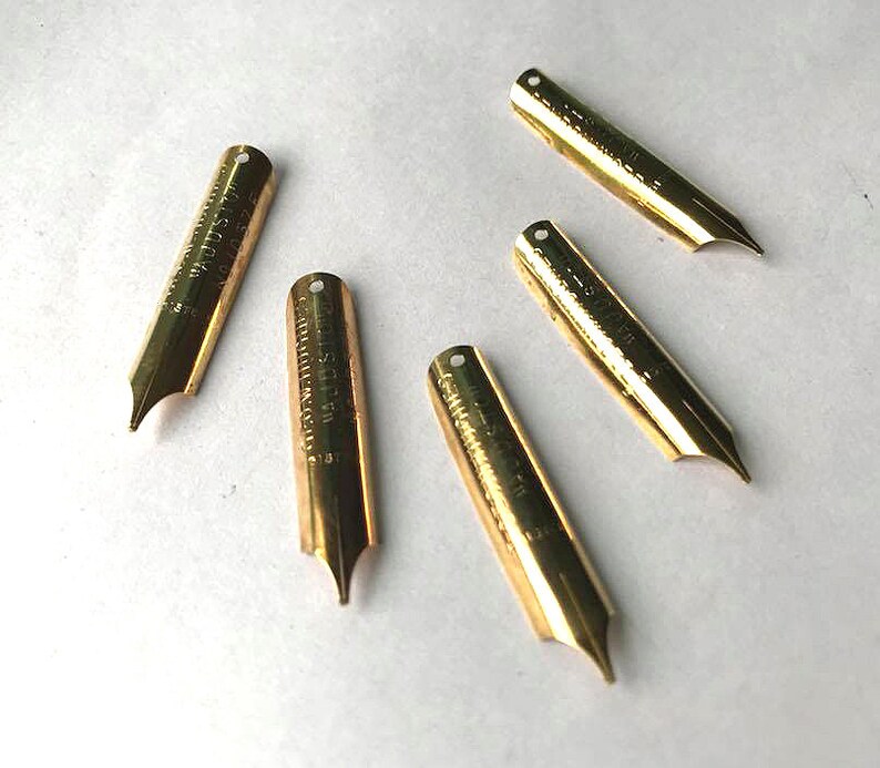 Geo. W. Hughes Adjusto 1037 F Gilt Writing Point NIB Dip & - Etsy