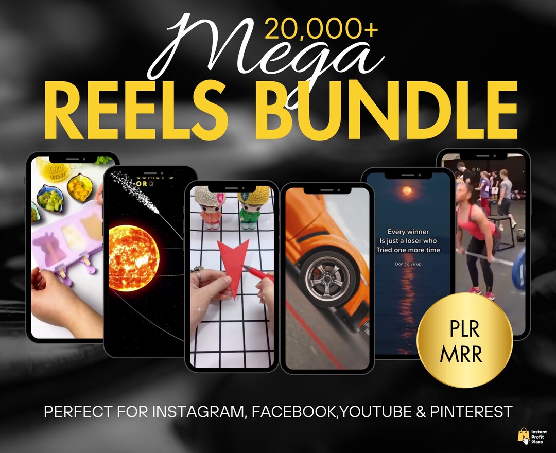 Mega Reels Bundle 20,000+ | PLR MRR | Canva Reel Templates, Social ...