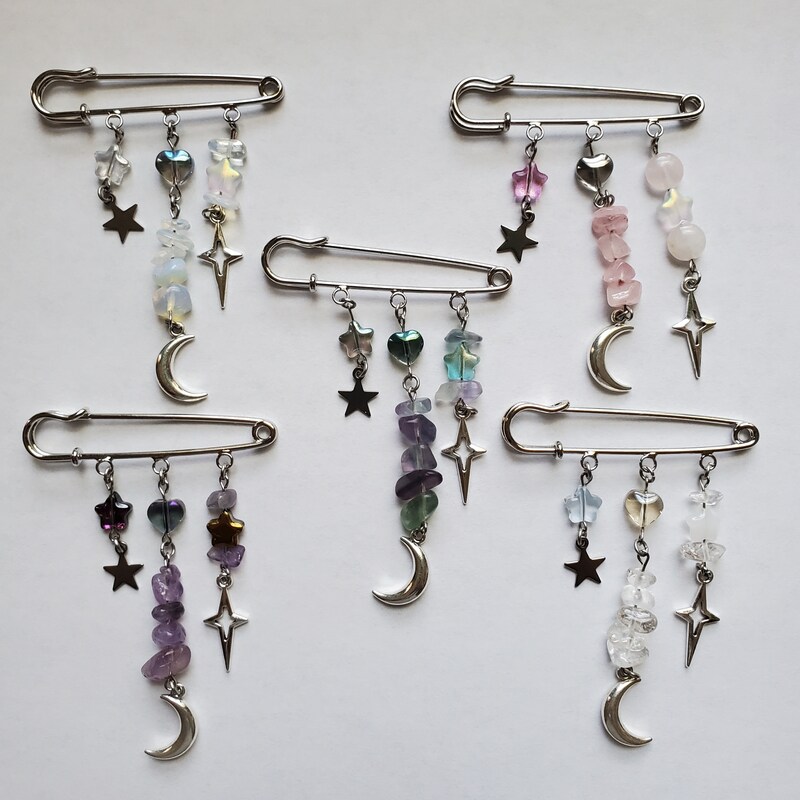 Beaded Safety Pin - Etsy