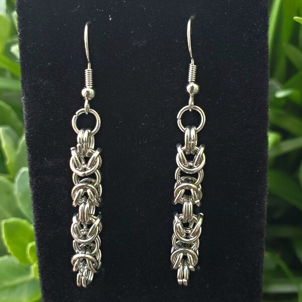 Chain Mail Earrings - Etsy
