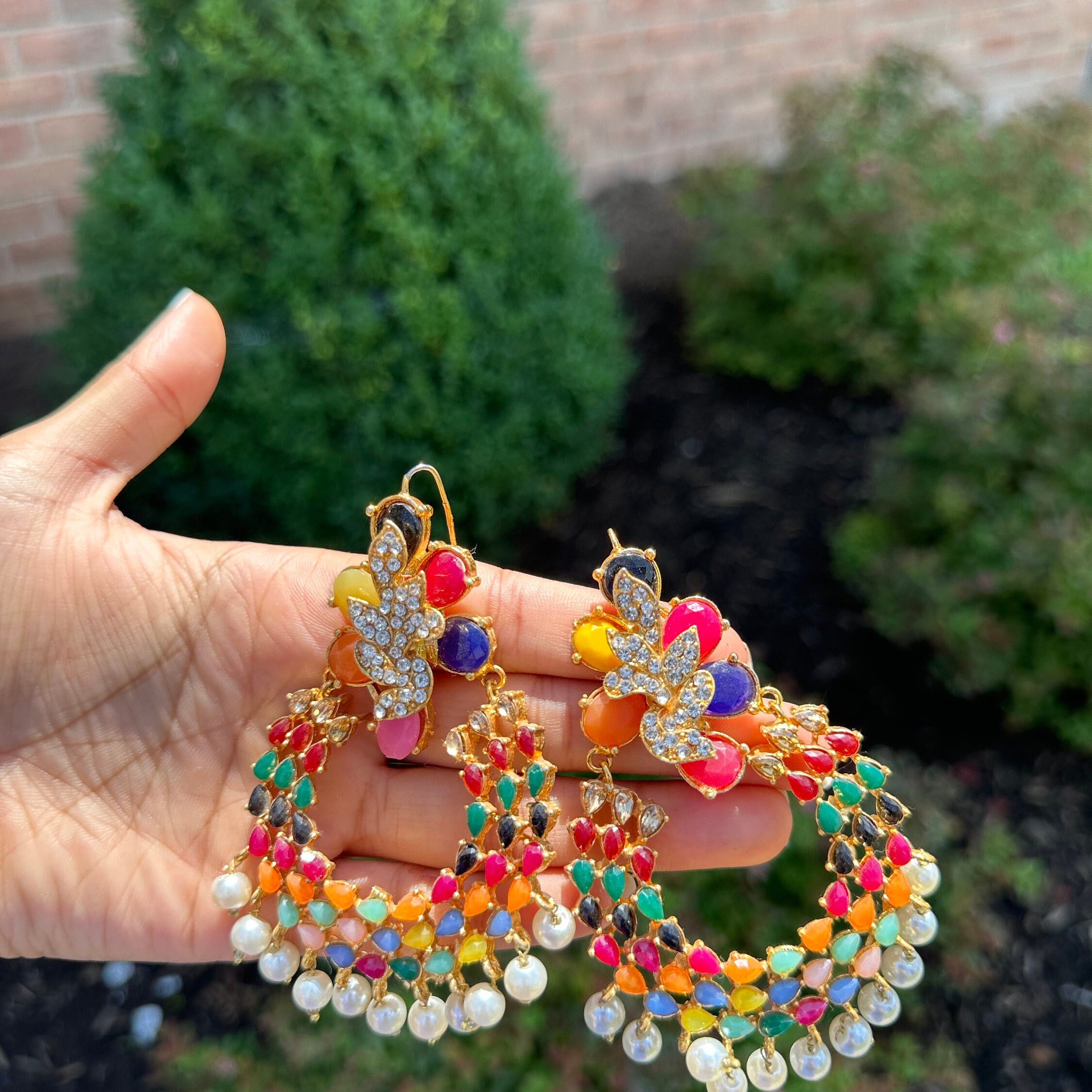 Pink Pakistani/ Indian Jhumka Earrings in 3 Styles - Etsy