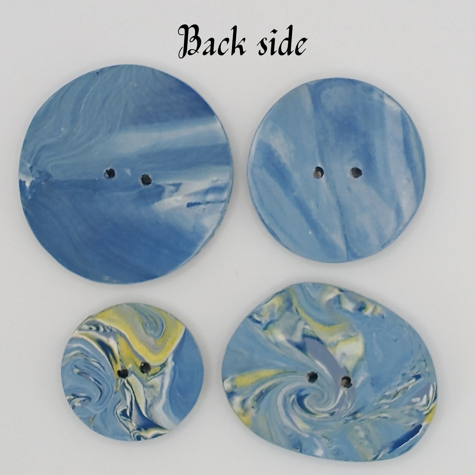 1 1/2 Inch Button, 1 1/4 Inch, Organic Button, Large Handmade Buttons ...