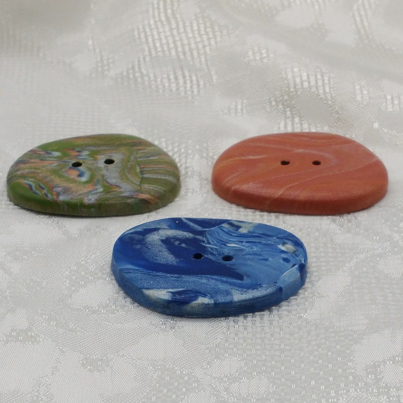 Organic Handmade Buttons, 1 1/2 Inch, Wonky Artisan Buttons, Olive ...
