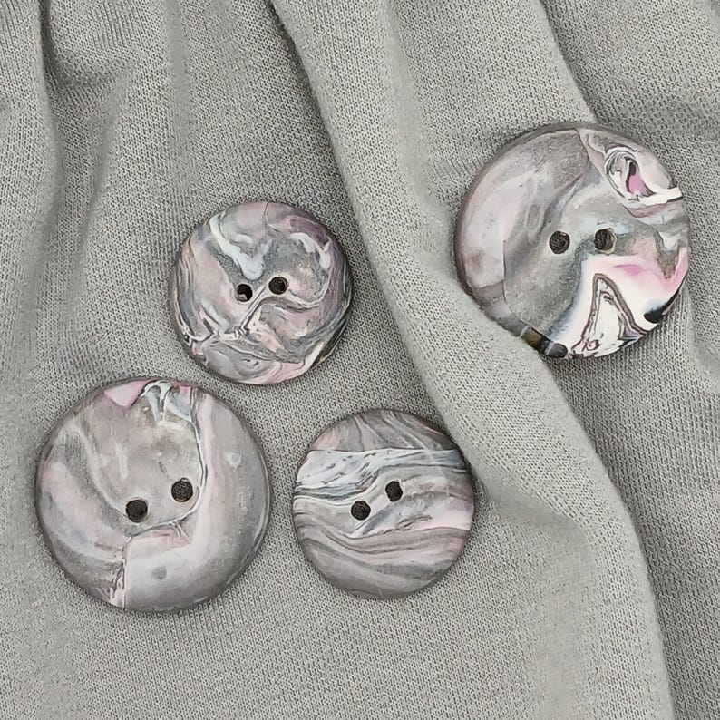 1 1/2 Inch Button, 1 1/4 Inch, 1 Inch Buttons, Large Handmade Buttons ...