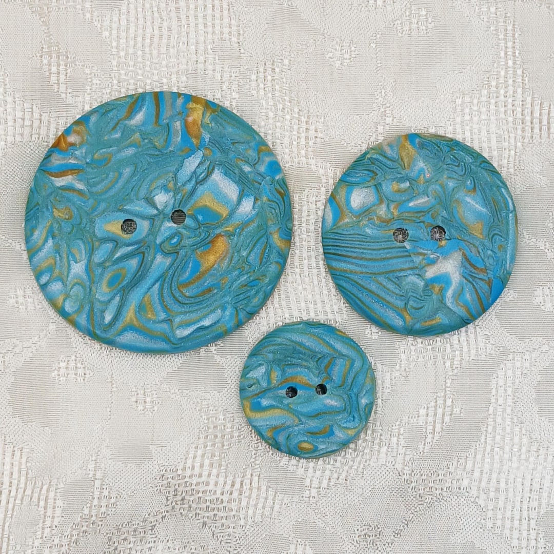 1 1/2 Inch Button, 1 1/4 Inch, 1 Inch Button, Large Handmade Buttons ...