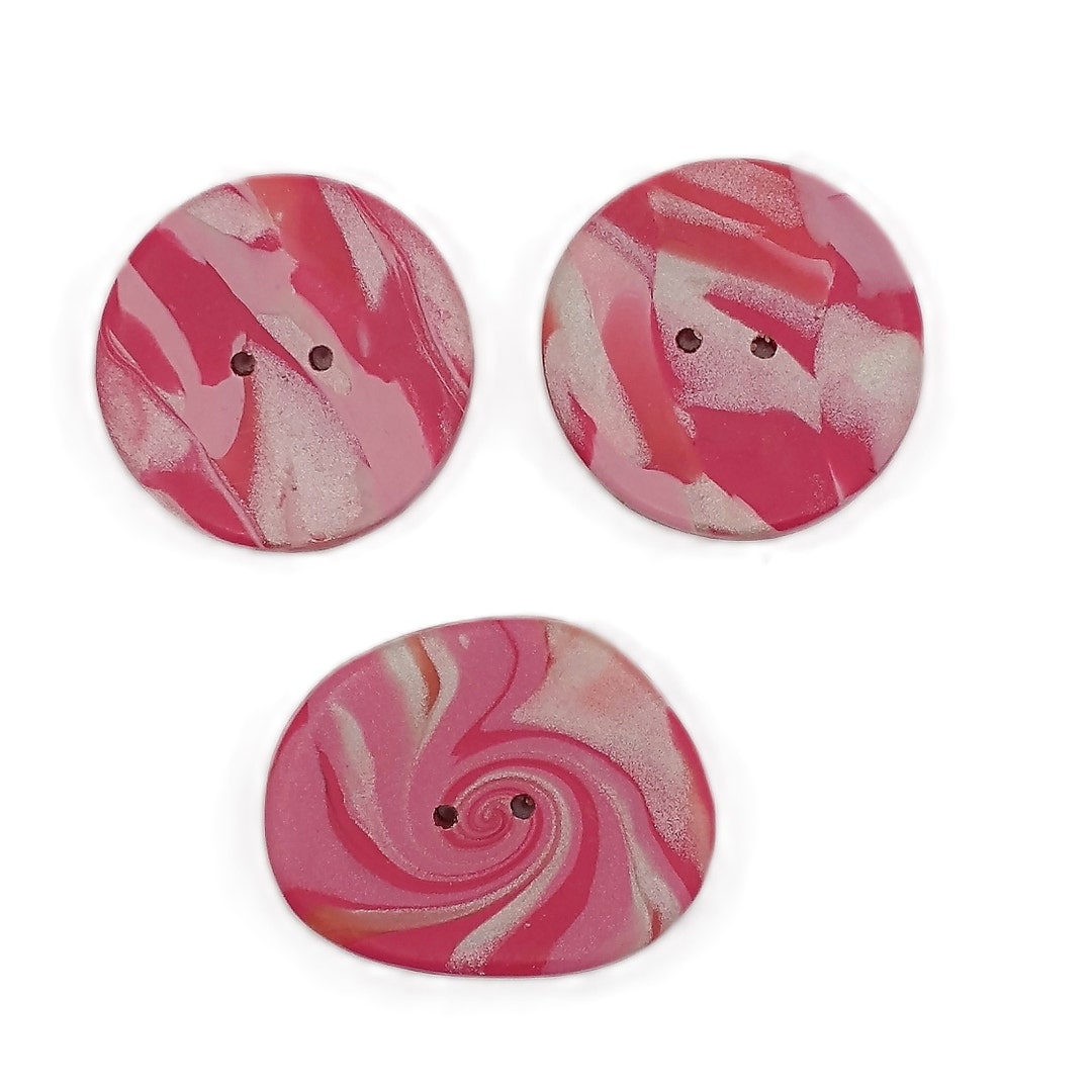 1 1/4 Inch Button, Organic, Large Handmade Buttons, Round Artisan ...