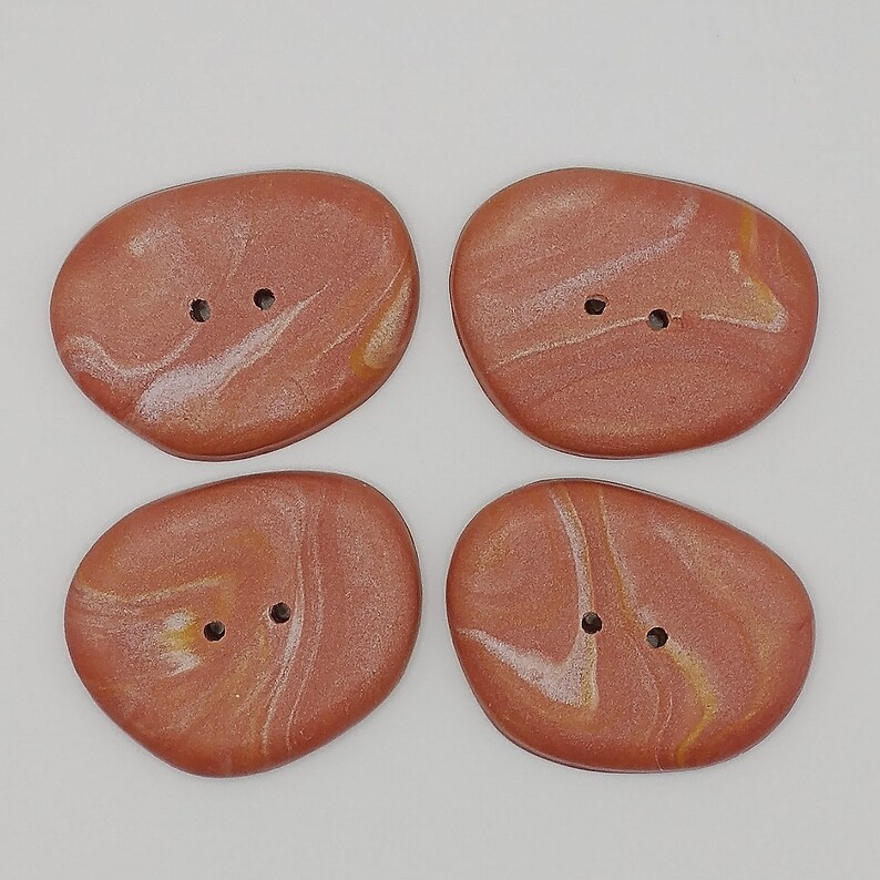 Organic Handmade Buttons, 1 1/2 Inch, Wonky Artisan Buttons, Olive ...