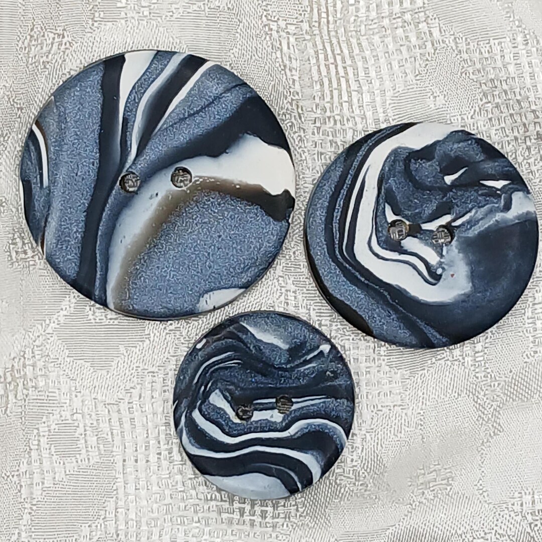 Large Handmade Buttons, 1 1/2 Inch Button, 1 1/4, 1 Inch, Round Artisan ...