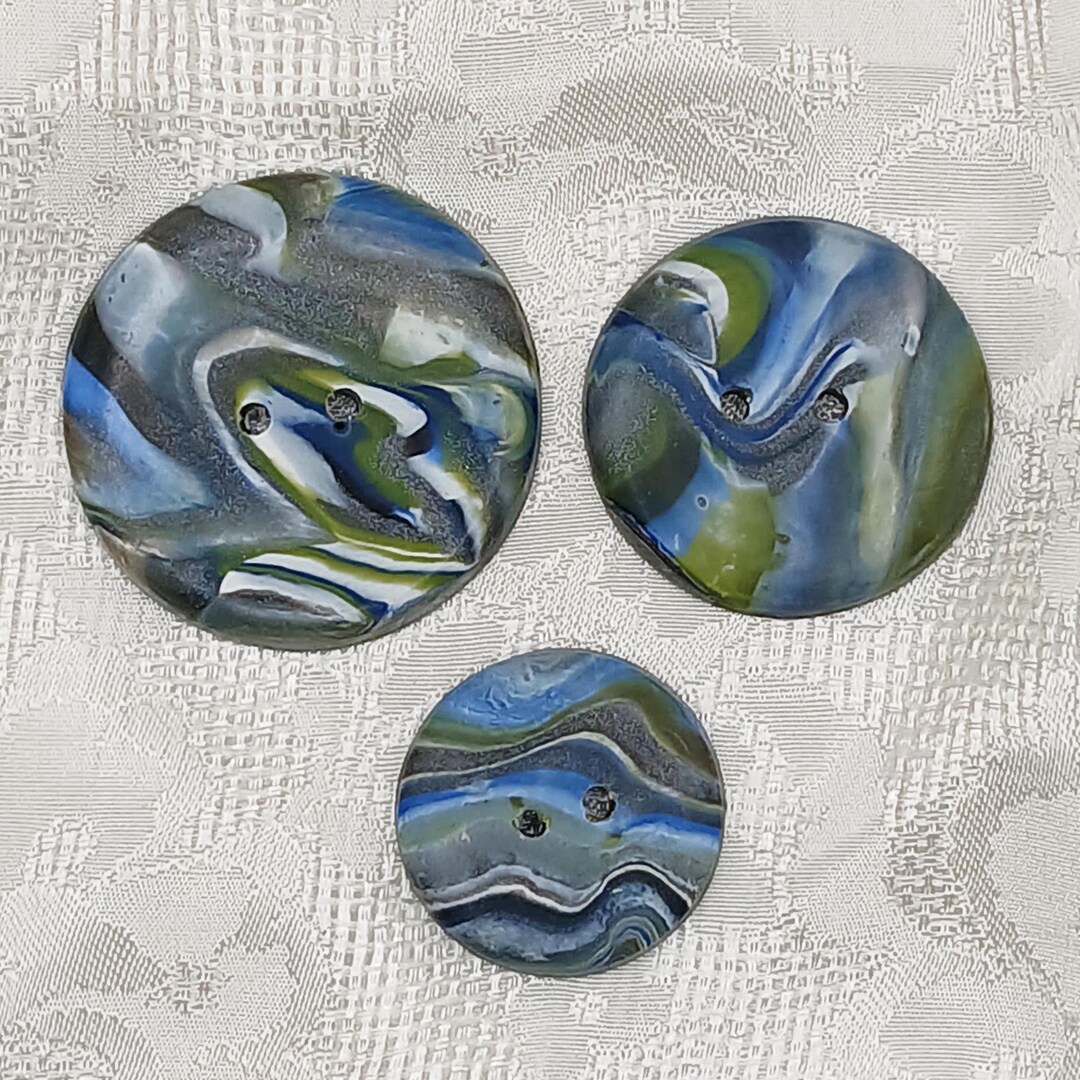 Handmade Button 1 1/2 Inch, 1 1/4 Inch, 1 Inch Buttons, Large Buttons ...