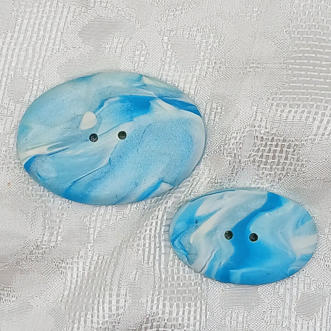 2 Inch Oval Button, 1 1/2 Inch Oval, Large Handmade Buttons B138 ...