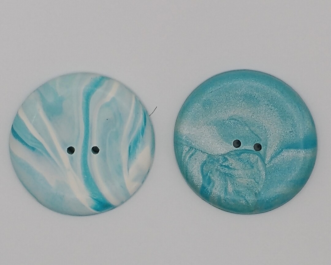 1 1/2 Inch Buttons, Large Handmade Buttons B55, Round Artisan Buttons ...