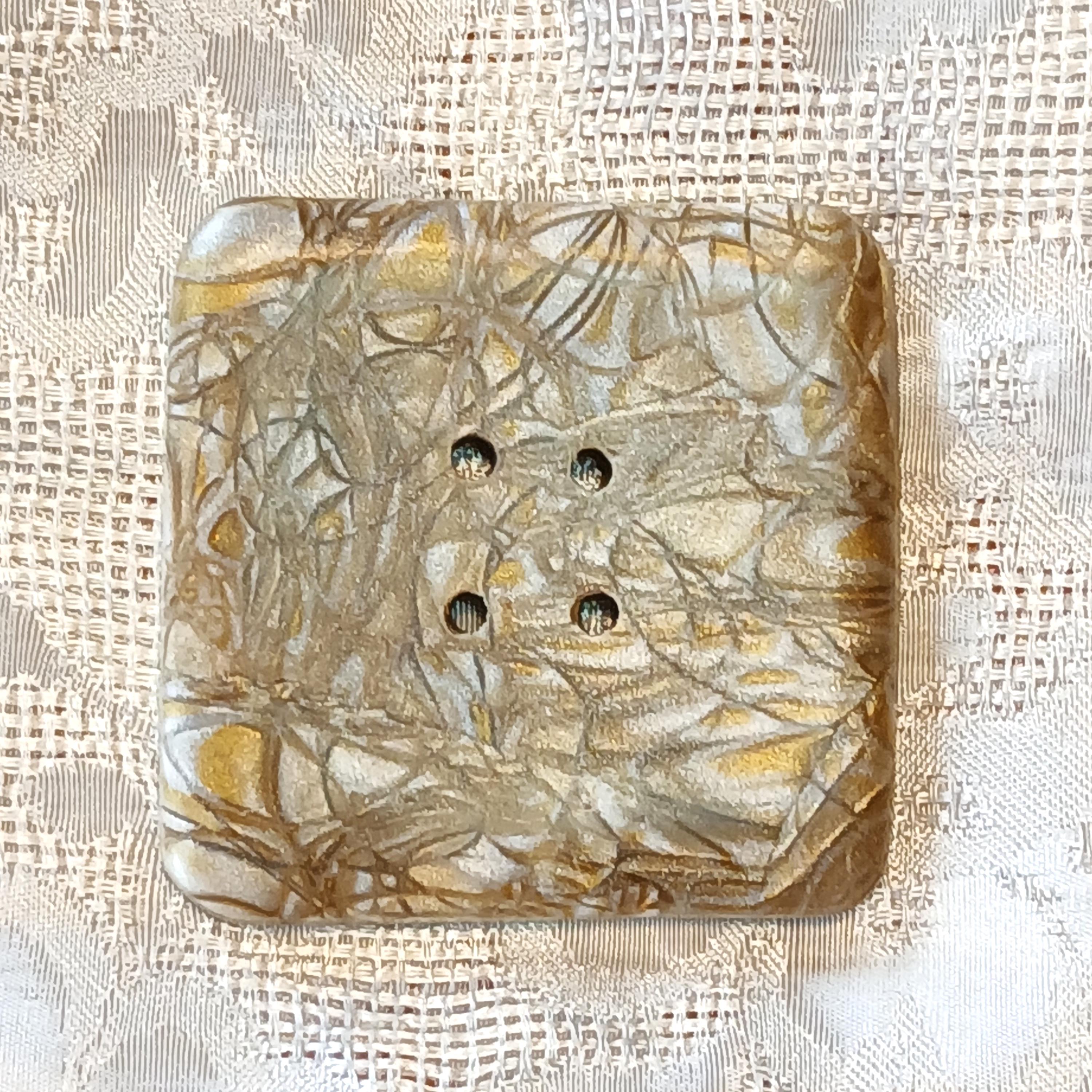 2 Inch Round Button, 1 1/2 Inch, 2 Inch Square, Dark Gold Clay Button ...
