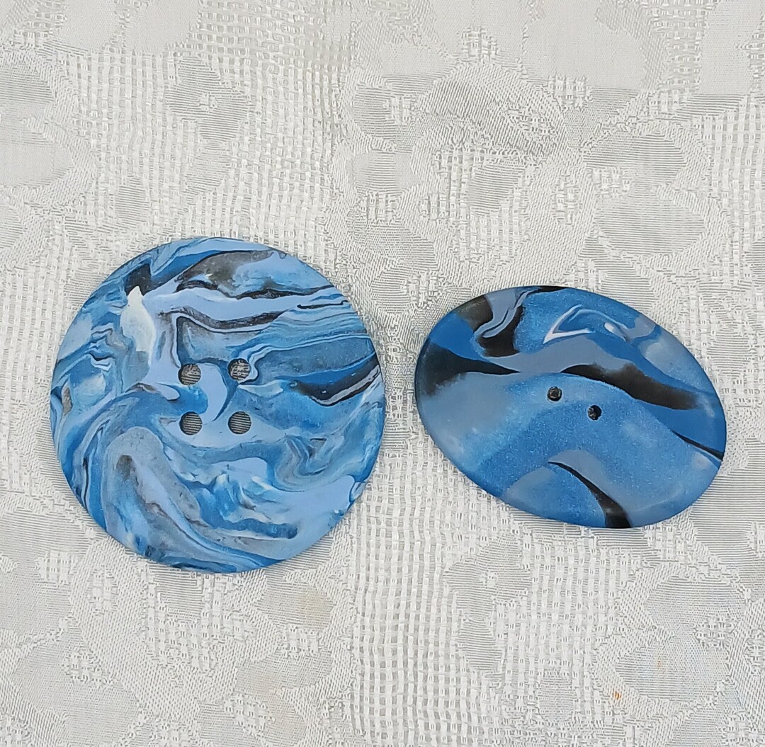 Oval 2 Inch Button, Round 2 Inch, Large Handmade Buttons B149, Round ...