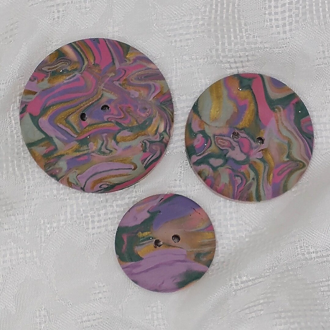 1 1/2 Inch Button, 1 1/4 Inch, 1 Inch Button, Large Handmade Buttons ...