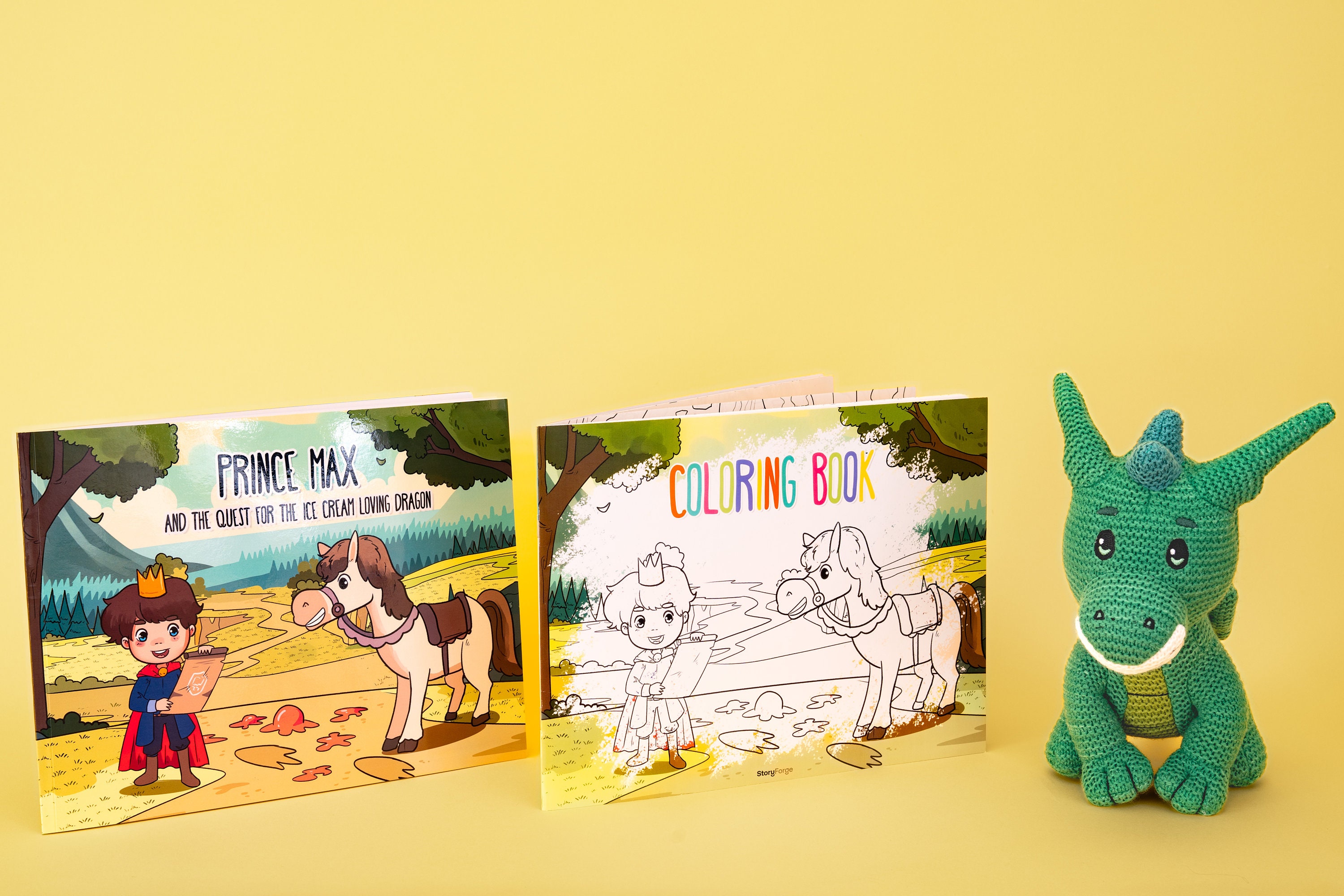 Personalized Story Book With Crochet Dragon Plush, Custom Adventure ...