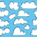 Vector Clouds Set - Hand-drawn Cloud Illustrations - Etsy