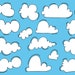 Vector Clouds Set - Hand-drawn Cloud Illustrations - Etsy