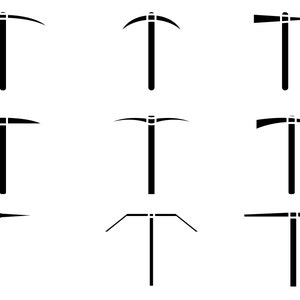 Hand-drawn Pickaxe Icon Set - Digital Download - Etsy