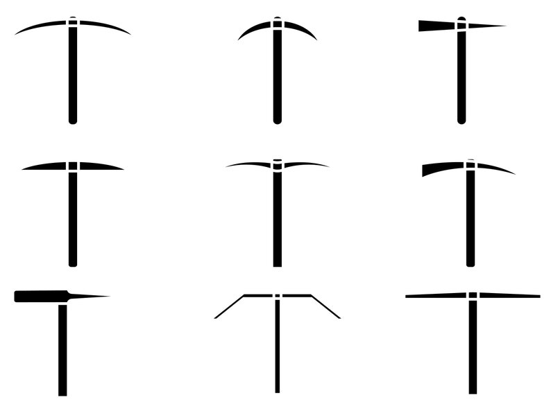 Hand-drawn Pickaxe Icon Set - Digital Download - Etsy