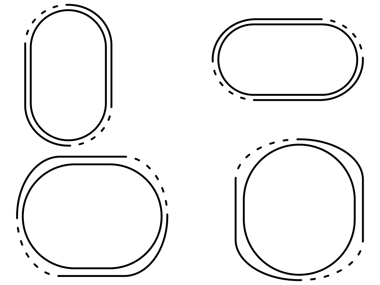 Hand-drawn Oval Frame Border for Invitation, Menus and More Doodle Set ...