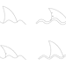 Shark Fin Doodle Set - Digital Download - Etsy