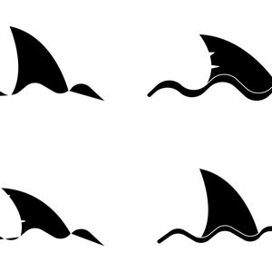 Shark Fin Doodle Set - Digital Download - Etsy