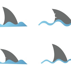 Shark Fin Doodle Set - Digital Download - Etsy
