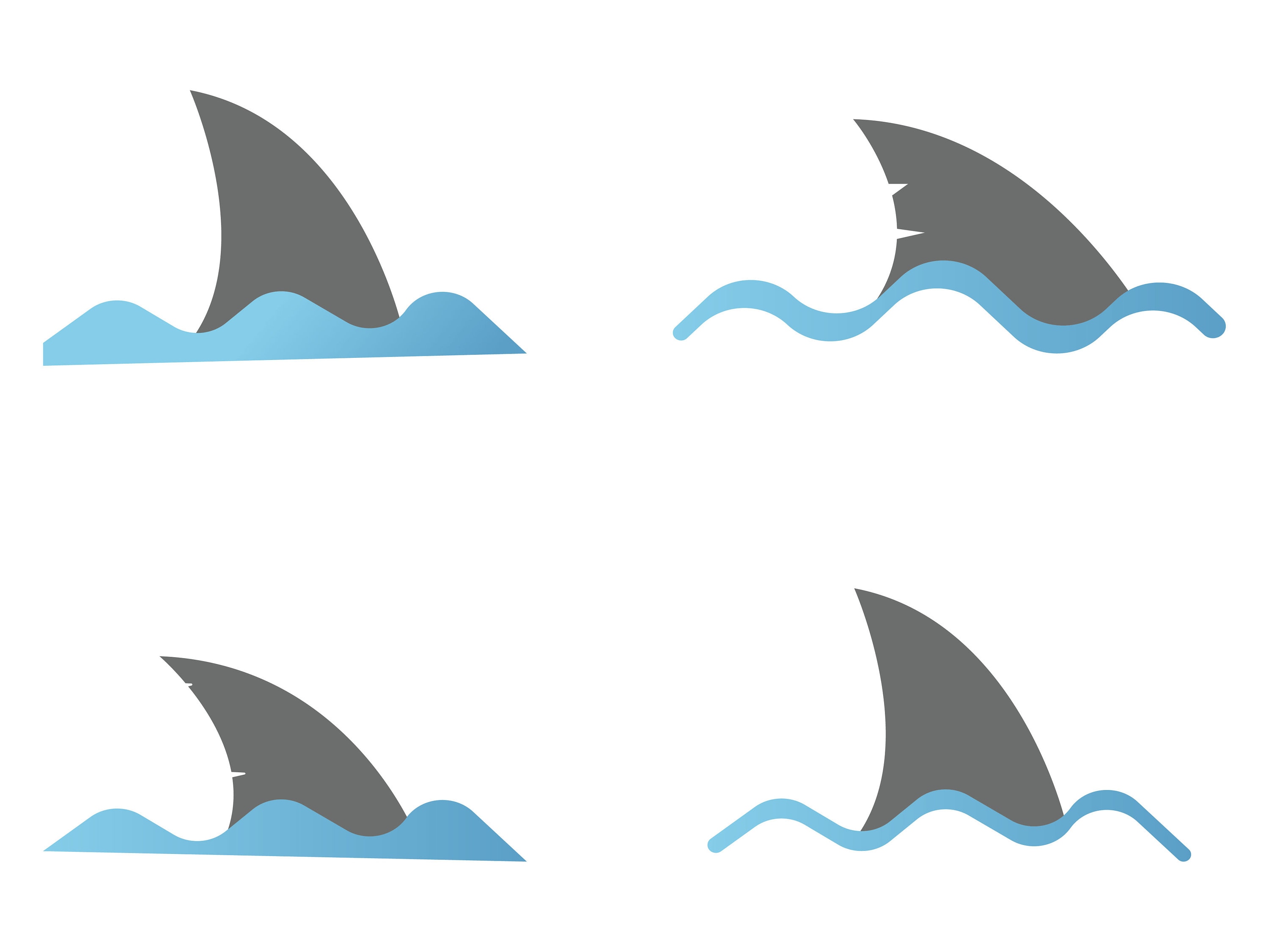 Shark Fin Doodle Set - Digital Download - Etsy