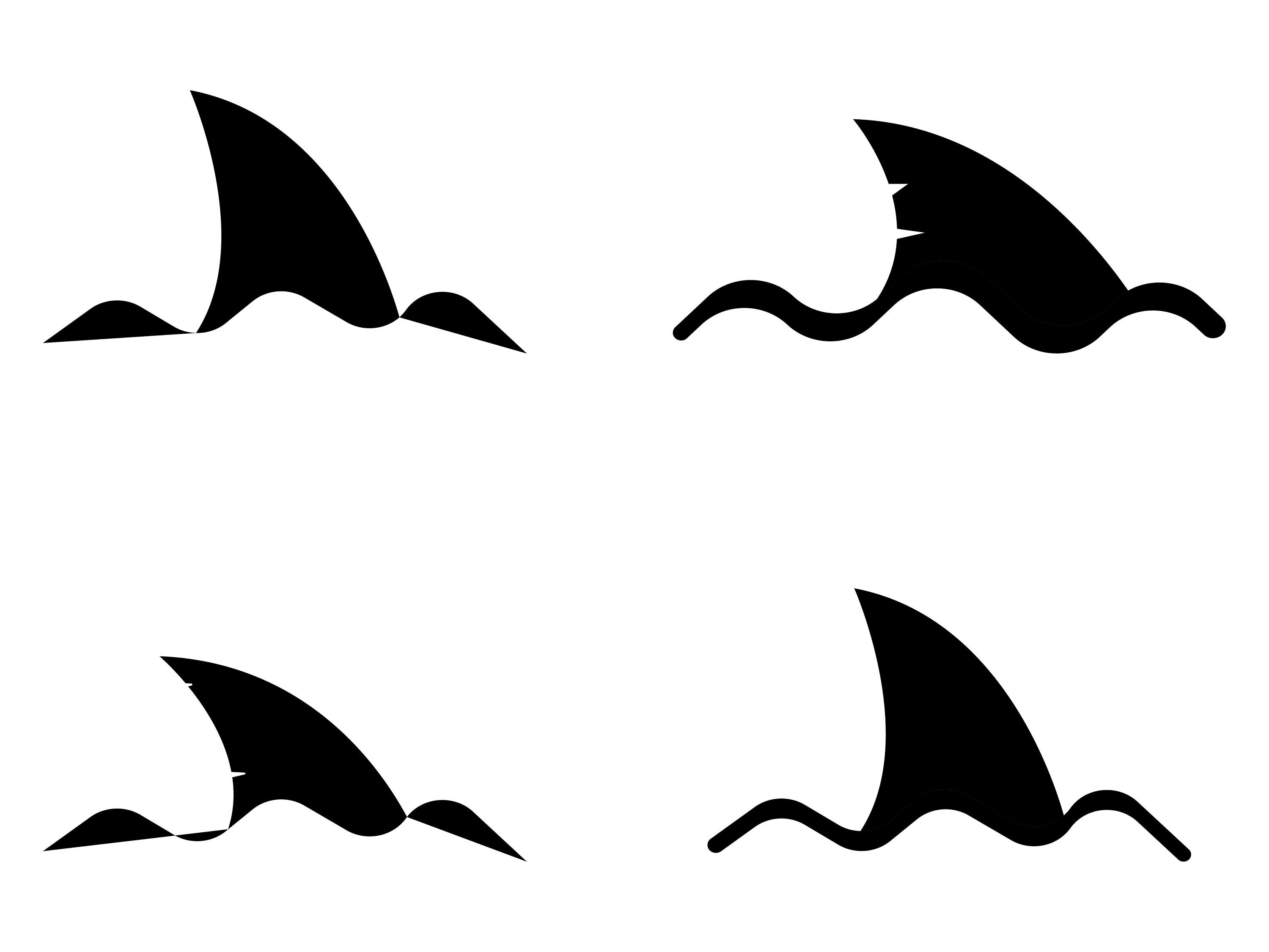Shark Fin Doodle Set - Digital Download - Etsy