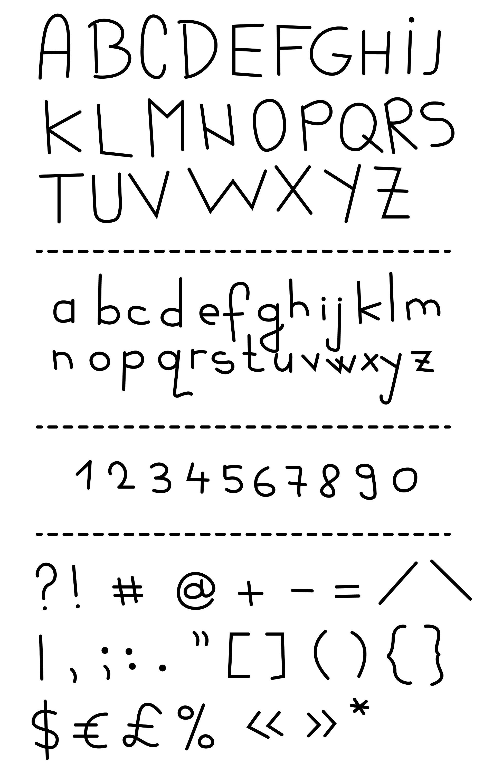 Hand-drawn Vector Alphabet and Numbers - Instant Download - Etsy