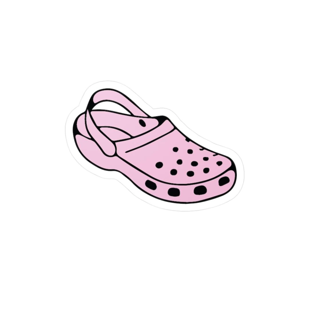 Cute Pink Croc Stickers Fun Vinyl Decals for Laptops, Water Bottles ...