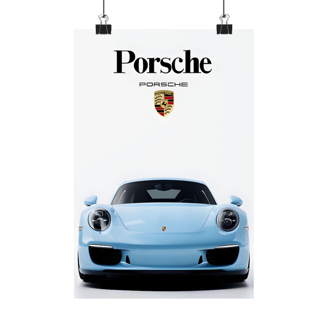 Car Poster, Matte Vertical Poster, Gift for Auto Enthusiasts, Porshe ...
