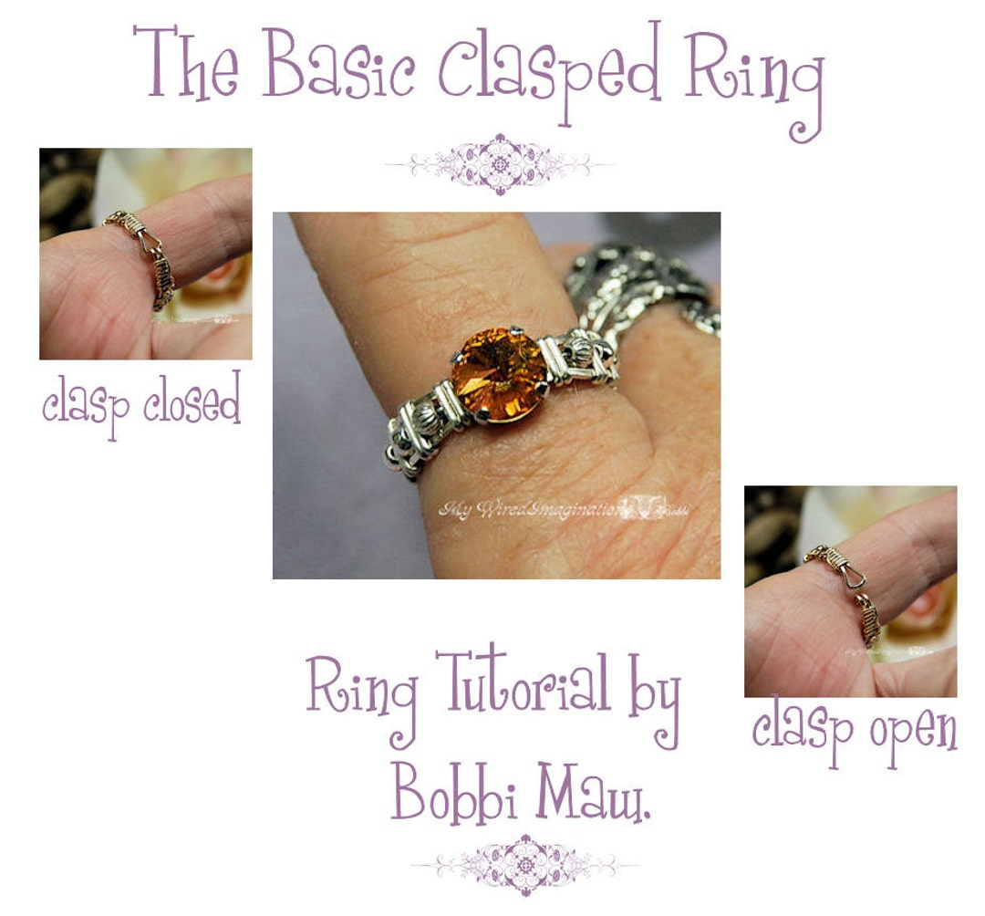 Basic Ring With a Clasp Learn How to Wire Wrap, Clasp Ring Pattern ...