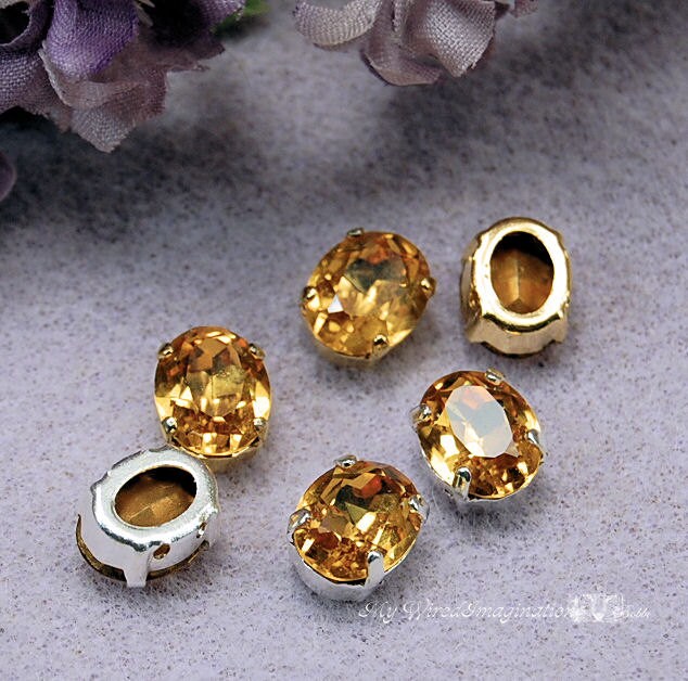 Topaz Yellow Vintage Swarovski Crystal 10 X 8mm 1 Pc Topaze - Etsy