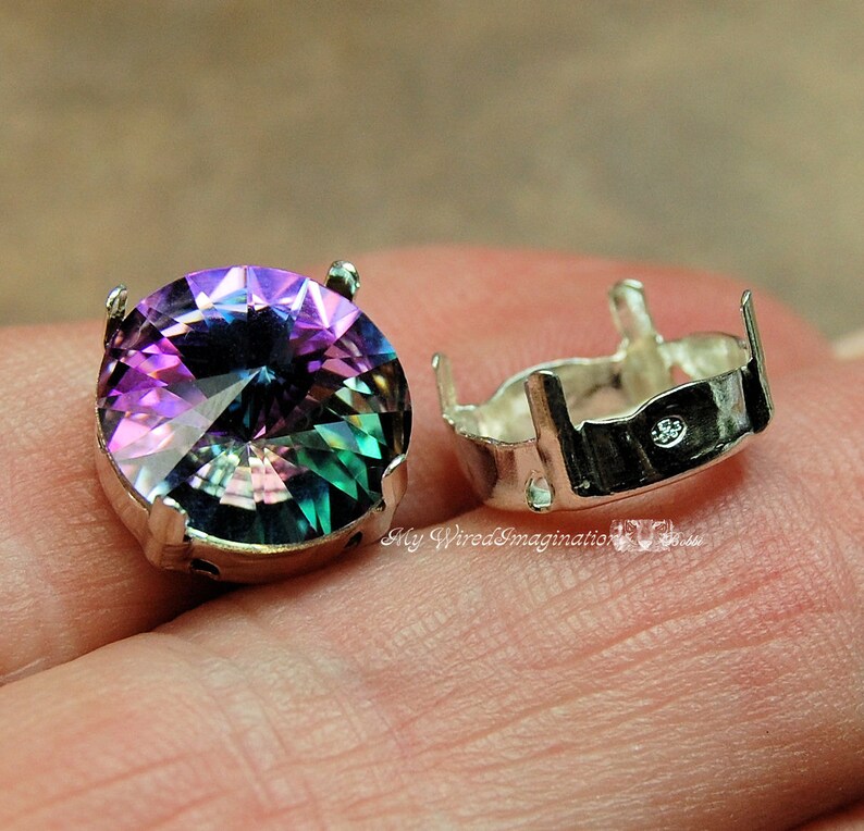 SOLID Sterling Silver Setting 925 Setting for 12mm Round - Etsy